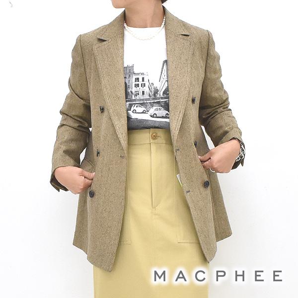 MACPHEE（マカフィー） ウールサキソニーダブルブレストジャケット 44-07133 レディース : trois webshop - 通販 ...
