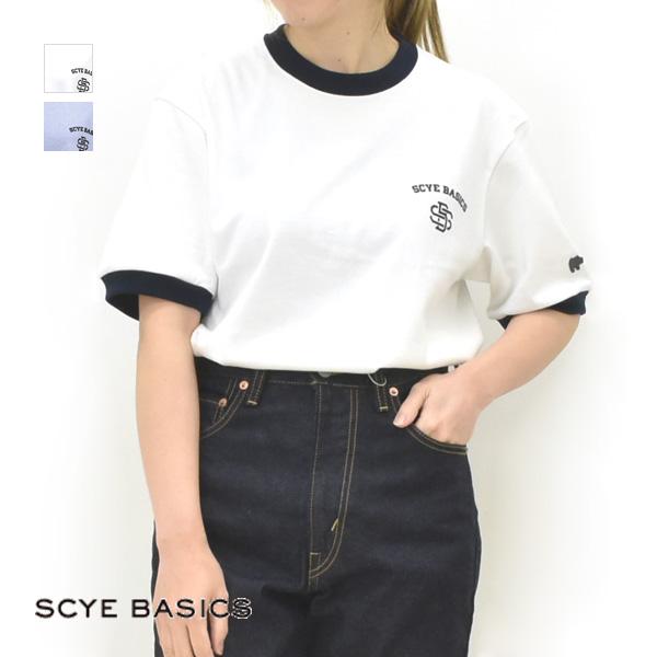 SCYE BASICS Scye Basics サイベーシックス 30/2 コットンジャージープリント リンガーTシャツ 半袖 トリム 5725-21702 レディース : trois ...