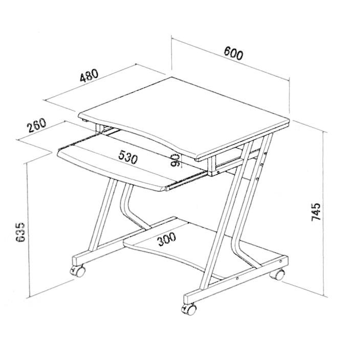 弘益 パソコンデスク 60cm幅 キーボードスライダー 木製 シンプル ブラウン キャスター付き PC-62D(BR) : 生活館 ...