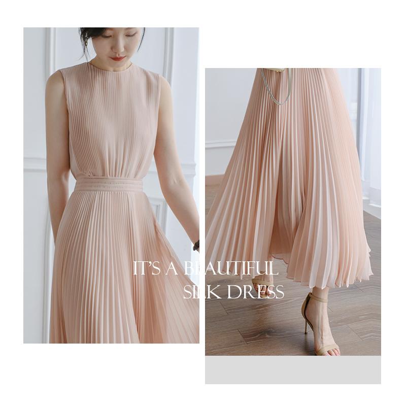 マキシ丈ワンピース レディース シフォンワンピース ノースリーブ