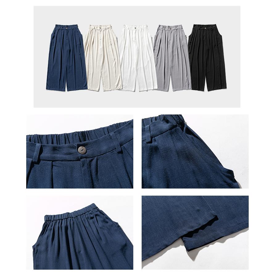 ワイドパンツ メンズ 涼しい バギーパンツ ロングパンツ ウェストゴム ボトムス サマー 冷感軽量 :f112919:YAA - 通販 - Yahoo!ショッピング