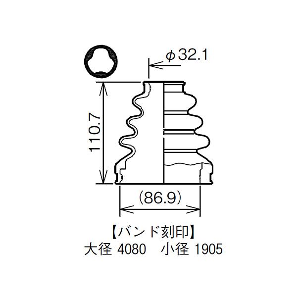 Miyaco ハイラックスサーフ GRN215W ドライブシャフトブーツ フロント インナー 左右共通 片側 1個 ミヤコ自動車 分割式 割れあり miyaco M-603G : ハッピー ...