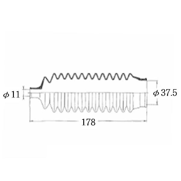 キックス H59A ステアリングラックブーツ 左右セット 大野ゴム 国産 RP-2107 ステアリングブーツ ラックブーツ OHNO :RP-2107SET-05:ハッピードライブヤブモト ...