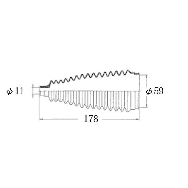 大野ゴム プレオ L275B L275F ステアリングラックブーツ 左右セット 純正品番45535-B2010 国産 ステアリングブーツ ...