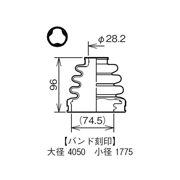 Miyaco スカイライン NV36 ドライブシャフトブーツ フロント インナー 左 片側 1個 ミヤコ自動車 分割式 割れあり miyaco : ハッピードライブ2号店 - 通販 ...