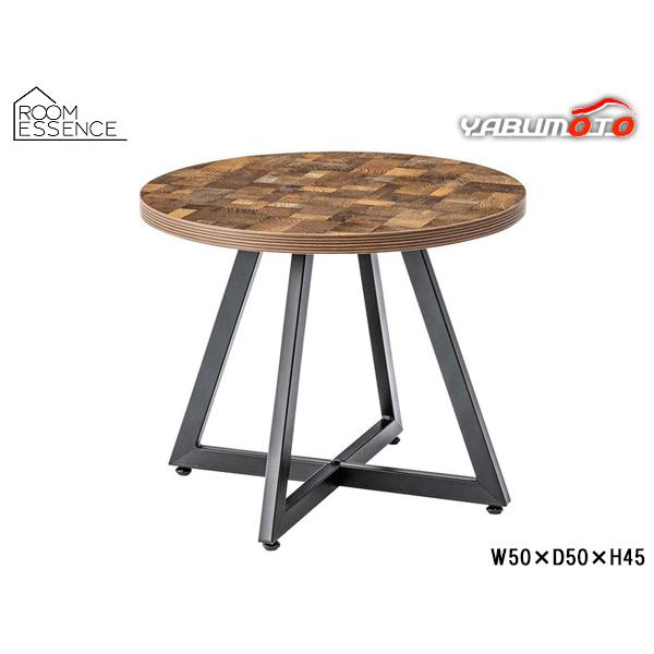 東谷 ラウンドテーブルM ミックス W50×D50×H45 PT-335MIX 丸 木目調 サイドテーブル 北欧 ミニ テーブル メーカー直送 ...