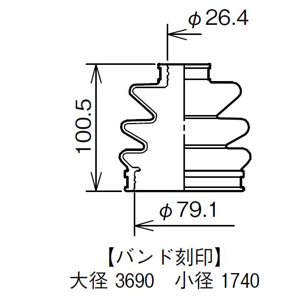 レガシィ BP5 BL5 BP9 BL9 BPE BLE ドライブシャフトブーツ フロント アウタ側 左右共通 MT 左右 2個 ミヤコ自動車 分割式 ワレ : キャッスルパーツ2号店 ...