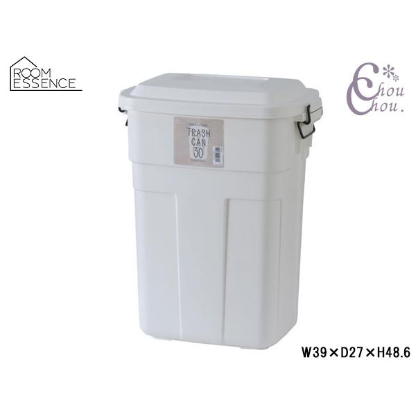 東谷 トラッシュカン 30L ホワイト W39×D27×H48.6 LFS-934WH ゴミ箱 ダストボックス 屋内 屋外 メーカー直送 送料無料 :AZMY-LFS-934WH-01 ...