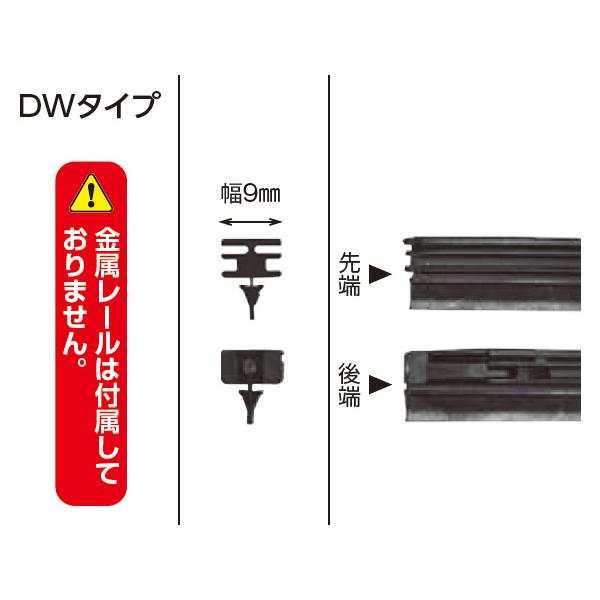 NWB 強力撥水コート ワイパー 替えゴム DW65HA 長さ650mm 幅9mm ノーマルガラスにワイパー作動でコーティング ラバー リフィル : プロツールショップヤブモト - 通販 ...