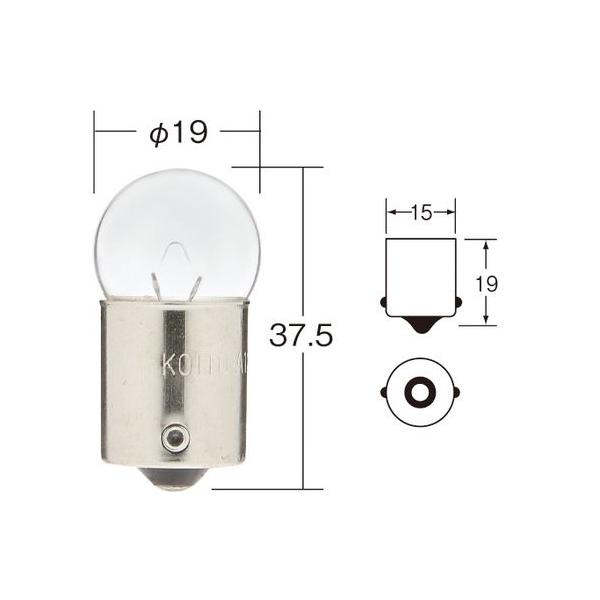 小糸製作所 白熱 バルブ ライセンス パーキング ランプ ライト 番号灯 24V 5W BA15s G18 クリア 10個 ノーマルバルブ 小糸 KOITO 3630 : プロツールショップ ...
