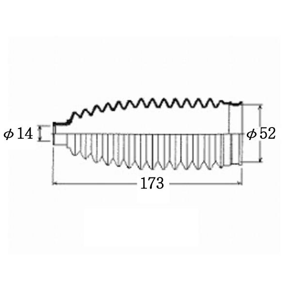 大野ゴム ムーヴ ムーブ コンテ ラテ L575S L550S ステアリングラックブーツ 1個 RP-2121 純正品番45535-B2050 ステアリングブーツ : プロツールショップヤブ ...