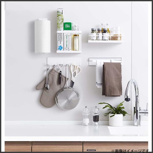 キッチン ツールフック マグネット ホワイト 山崎実業 プレート 2437 / 6連フック マグネット式 キッチン 収納 白 便利 Plate / :4903208024372:Y-NETS ...