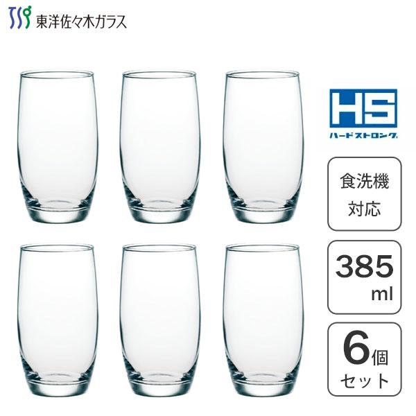 東洋佐々木ガラス ロングタンブラー 385ml (6個セット) HSタンブラー B-50101HS / 日本製 食洗機対応 コップ グラス シンプル 家庭用 業務用 飲食店 レストラン : Y ...