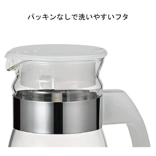 HARIO 冷蔵庫ポットスリム B 1.4L ハリオ RPBN-14-TW / 日本製 食洗機対応 耐熱 熱湯可 麦茶ポット ピッチャー 冷水筒 クリア 透明 ガラス製 シンプル : Y ...