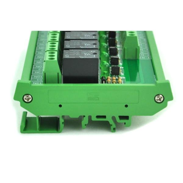 オムロン DIN Rail Mount 8 SPDT Power Relay Interface Module, OMRON 10A ...