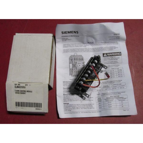 シーメンス Siemens CLM4379781 3 Wire Control Module 120 VAC 50/60HZ : 八重洲堂 ...