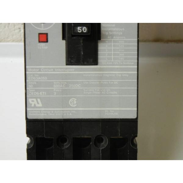 シーメンス SIEMENS ITE ED63A050 50 AMP MOTOR CIRCUIT INTERRUPTER : 八重洲堂 ...