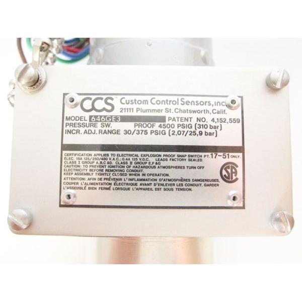 GE CCS Custom Control Sensors 646GE3 Dual-Snap Pressure Temperature Switch : 八重洲堂 Yahoo!店 - 通販 ...
