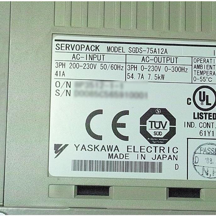 SGDS-75A12A Yaskawa Servo Drive SGDS 75A12A : 八重洲堂 Yahoo!店 - 通販 - Yahoo!ショッピング