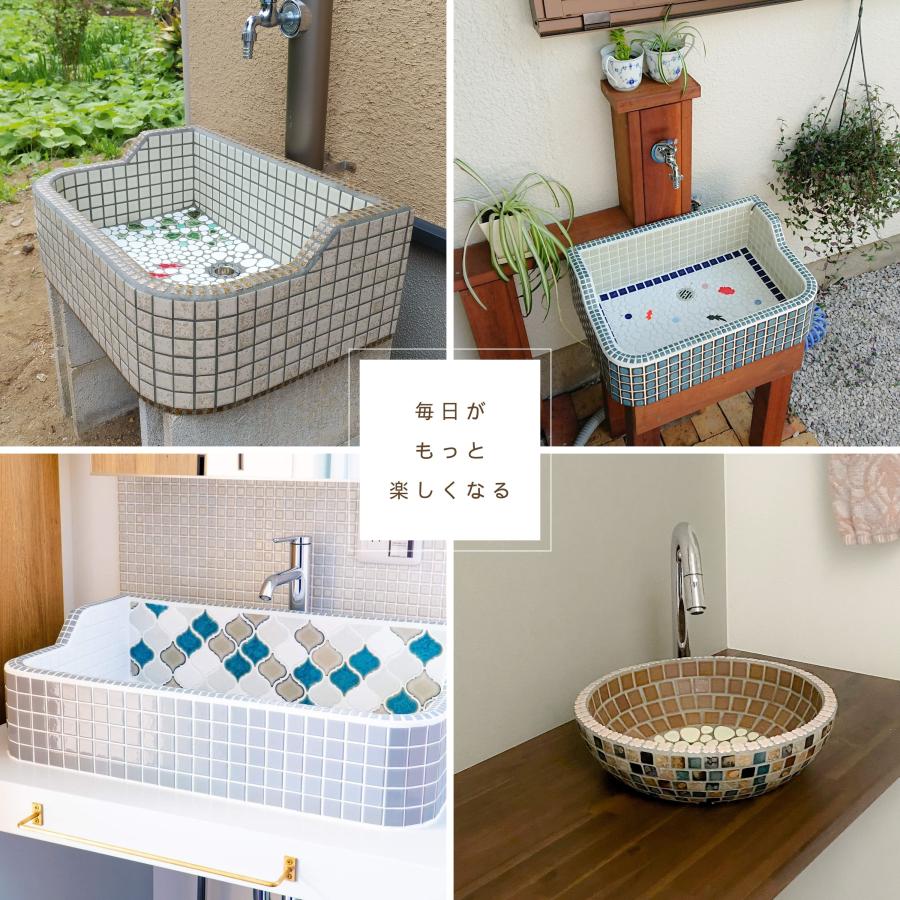 ガーデンシンク おしゃれ タイル 屋外用 室内可 タイルシンク 日本製 シンク DIY 工具 庭 ガーデニング 散水 水栓 水周り ライト S 0027 : light-s-0027 : 作善 ...