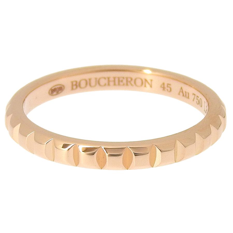 QUATRE 新品仕上げ BOUCHERON ブシュロン K18 750 PG キャトル クルド パリ リング スモール JAL01164 #45 5号 ピンクゴールド 指輪 ジュエリー ...