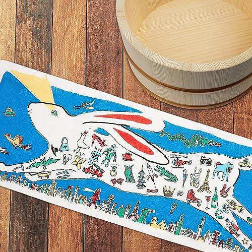 山本仁商店 ふんわりてぬぐい 十人兎色手拭 天翔ける兎 【4935】 二重ガーゼ手拭い 綿100% 青 サイズ:約32×89cm : 土佐丸 - 通販 - Yahoo!ショッピング