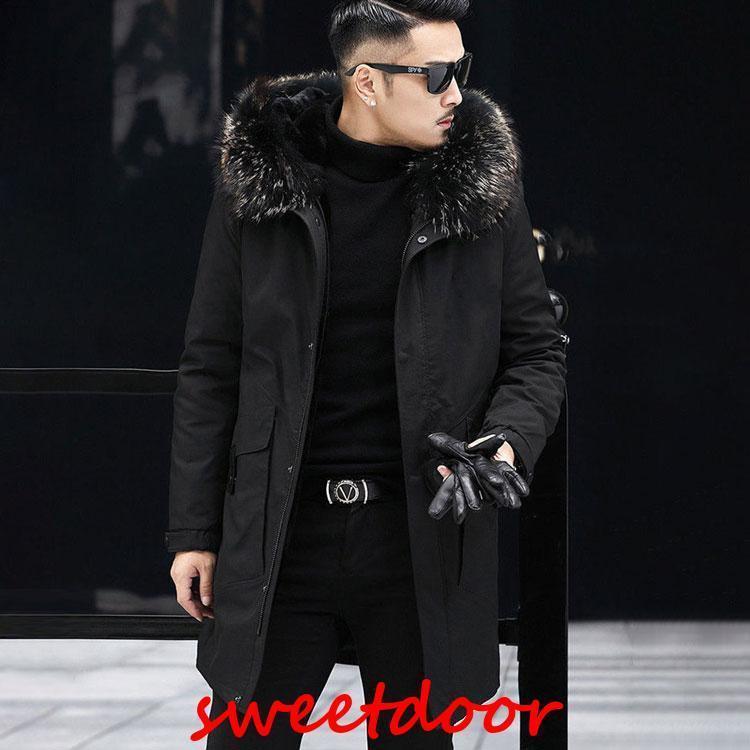 メンズ モッズコート 裏起毛 裏ボア 毛皮コート ファーコート