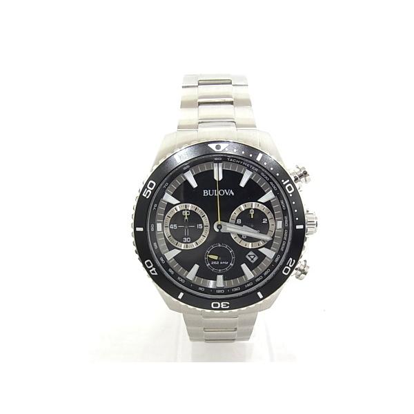 BULOVA ブローバ クロノグラフ 262KHz 98B298 ハイパフォーマンスクオーツ 高周波クオーツ メンズ 腕時計 【中古】【美品 ...