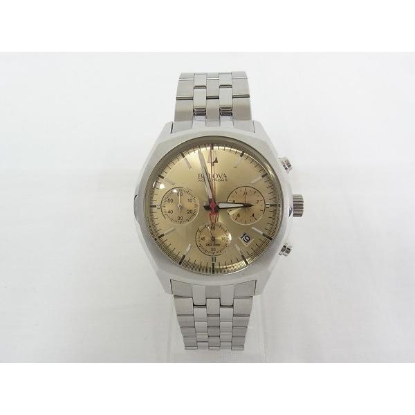 BULOVA（ブローバ） アキュトロン2 Accutron II クロノグラフ 96B239 メンズ クオーツ ゴールド文字盤 腕時計 【中古 ...