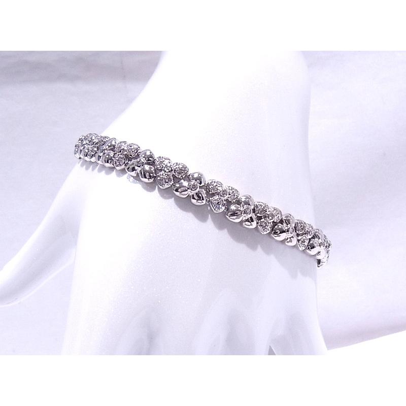 K18WG 750 ホワイトゴールド ブレスレット ダイヤ1.02ct フラワーモチーフ 花 【中古】【程度A】【美品】 : ヤギ質店・平塚駅前店 - 通販 - Yahoo!ショッピング