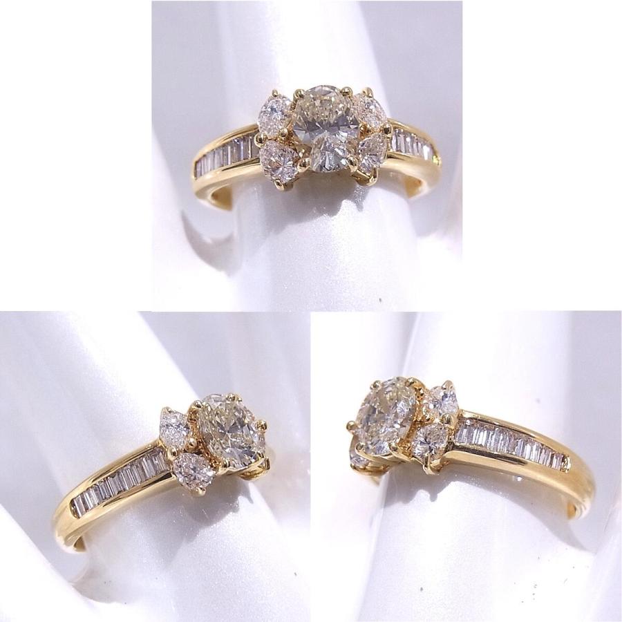 K18 YG イエローゴールド 指輪 リング ダイヤ 0.51/0.63ct 中央イエローダイヤ 【中古】【程度A】【美品】 : ヤギ質店・平塚駅前店 - 通販 - Yahoo!ショッピング