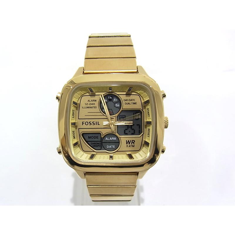FOSSIL フォッシル FS5889 RETRO ANADIGITAL レトロアナデジタル メンズ クオーツ 腕時計 【未使用展示品】【程度 ...