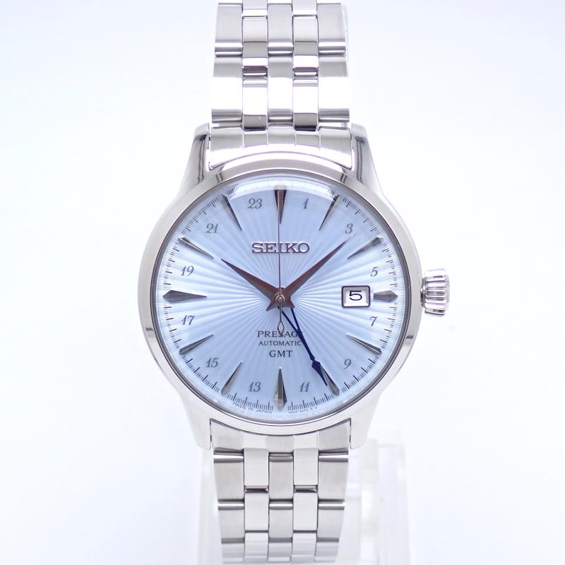 SEIKO セイコー プレザージュ カクテルタイム GMT オートマチック SARY241 シースルーバック メンズ ライトブルー文字盤 【未使用展示品】 : ヤギ質店・平塚駅前店 - 通販 ...