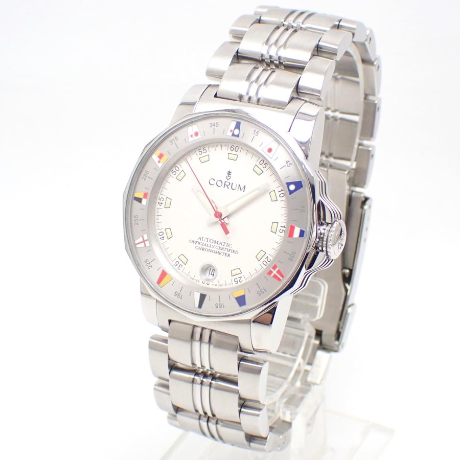 CORUM コルム アドミラルズカップ オートマチック クロノメーター 982.530.20 シルバー文字盤 メンズ 腕時計【中古】【OH/仕上げ済み】 : ヤギ質店・平塚駅前店 - 通販 ...