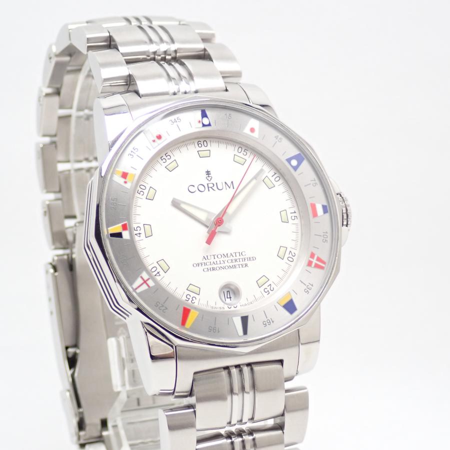 CORUM コルム アドミラルズカップ オートマチック クロノメーター 982.530.20 シルバー文字盤 メンズ 腕時計【中古】【OH/仕上げ済み】 : ヤギ質店・平塚駅前店 - 通販 ...