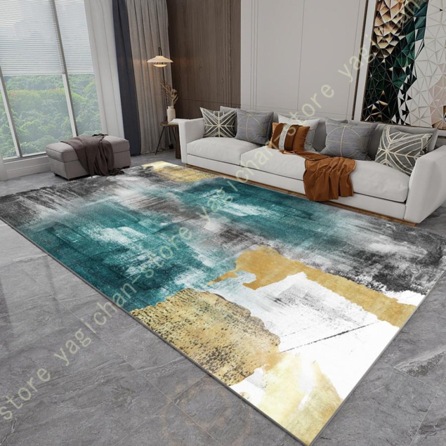 おしゃれなインテリア カーペット お部屋 抽象 油絵 デザイン ソファ ダイニング ラグ 大きい 幾何学 北欧風 大人 飾り ラグマット 春夏秋冬用 ラグ 夏用 : skr-46n-8gyg ...