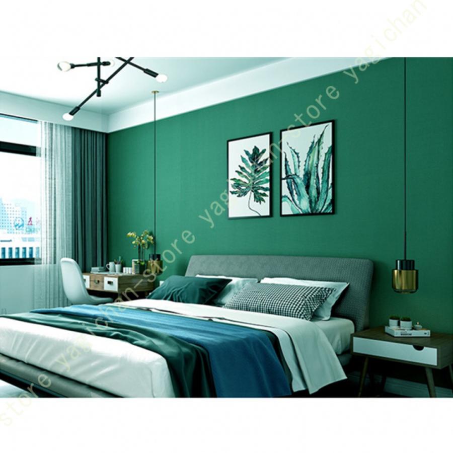 壁紙 のり付き 西海岸風 グリーン ネイビー ターコイズブルー 水色 無地 クロス おしゃれ 60cm*5m 青 壁紙張り替え DIY リフォーム 消臭 汚れ防止 防水 : やぎ - 通販 ...