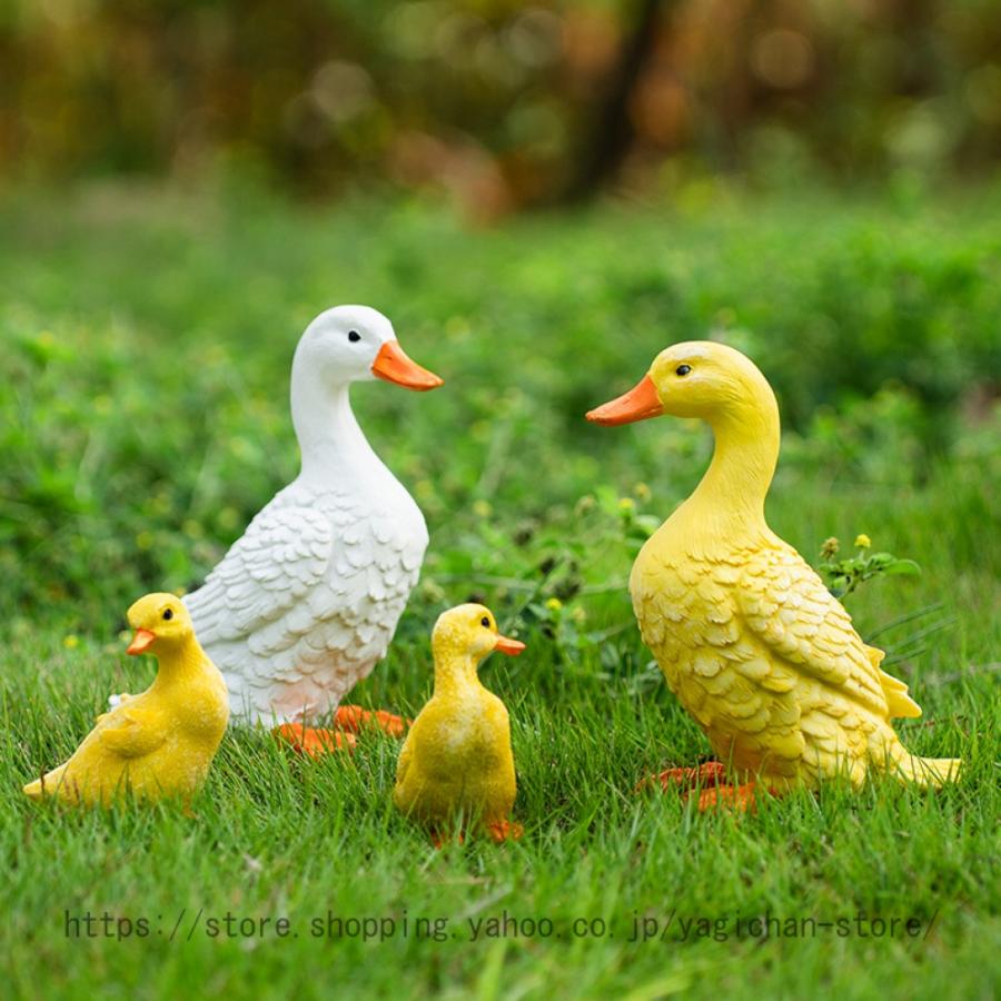 LxRx9 鴨オブジェ ガーデニング 置物 アヒル 屋外 ガーデンオーナメント 鴨 オブジェ 置き物 インテリア 庭彫刻の装飾 マイクロ景観 ミニチュア 飾りもの :tvD-ebt ...