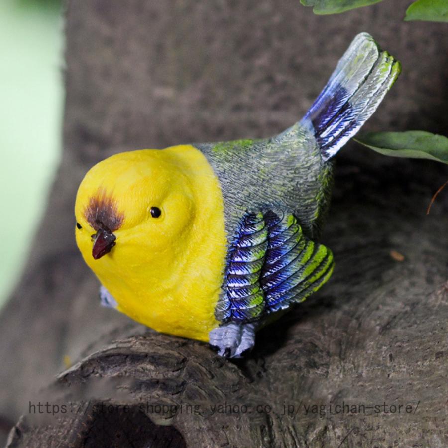 LxRx9 小鳥の置物 インコの置物 とり トリ オブジェ 動物 オーナメント ガーデン 庭 マスコット 屋外用彫像 樹脂オブジェ おもちゃ 庭の風景彫刻 綺麗な置物 :tvD-ebt ...