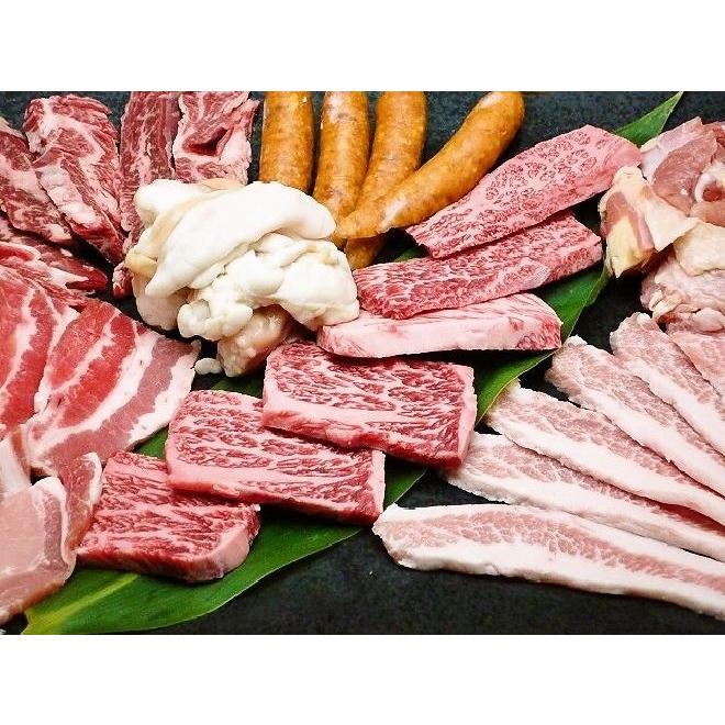 お中元 御中元 ミックスセット2 上カルビトントロ鶏もも肉ハラミホルモン各100g豚バ 豚ロー各50gウインナー4本約120g 焼肉 BBQ ...