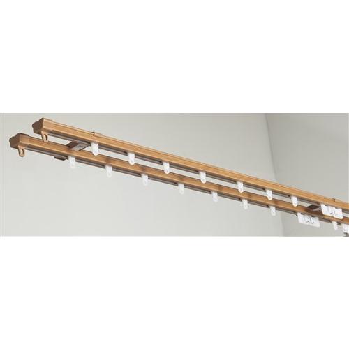 伸縮式カーテンレール AJ606 木目ミディアム ダブル0.6~1.0m : ヤマダデンキ インテリア店 - 通販 - Yahoo!ショッピング