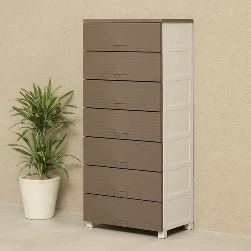 天馬 Fits フィッツチェスト ウッド 6507 幅65cm 7段 ロック付き スムーズな引出し 収納 タンス ブラウン : ヤマダデンキ インテリア店 - 通販 - Yahoo!ショッピング