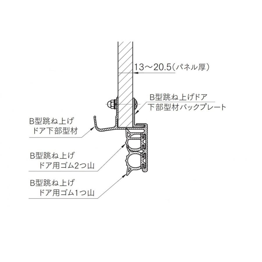 B型 跳ね上げドア下部型材 バックプレート アルミ色 L=2500 :4160801:ヤマダボディーワークス - 通販 - Yahoo!ショッピング
