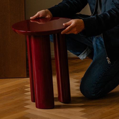 ＆tradition ＆tradition（アンド・トラディション）サイドテーブル Tung JA3 バーガンディーレッド : ヤマギワ YAMAGIWA - 通販 - Yahoo!ショッピング