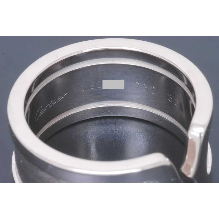 カルティエ 2C ロゴリング C2リング LM K18WG ホワイトゴールド #53 B4040600【美品】 :13384:駅南やまご質店 ...