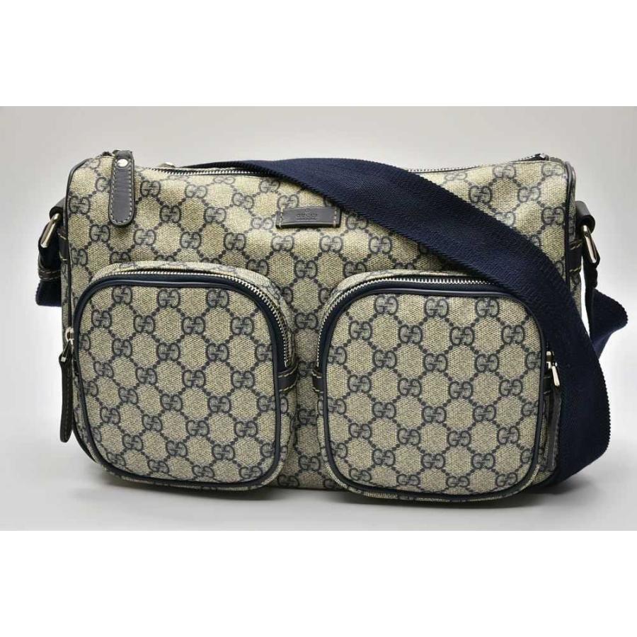 グッチ GGプラス ショルダーバッグ メッセンジャーバッグ ネイビー 246881 : 15730 : 駅南やまご質店 - 通販 ...