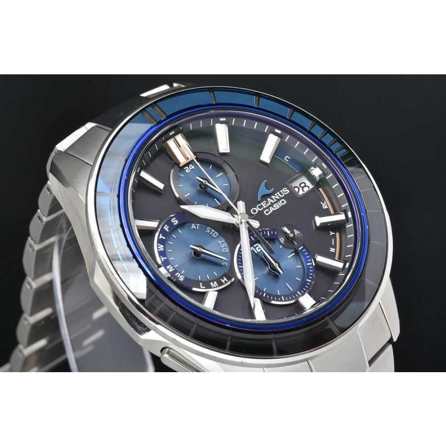 Manta（OCEANUS） カシオ OCW-S4000D-1AJF オシアナス マンタ 江戸切子 サファイヤベゼル チタン/ブルーIP ...