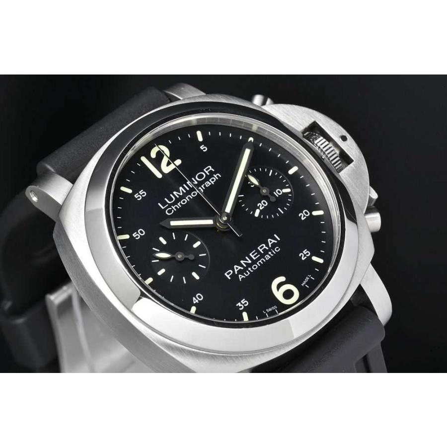 LEMINOR パネライ PAM00310 ルミノール クロノグラフ 40MM メンズ SS/ラバー オートマ OP6739 黒文字盤 N番 ...