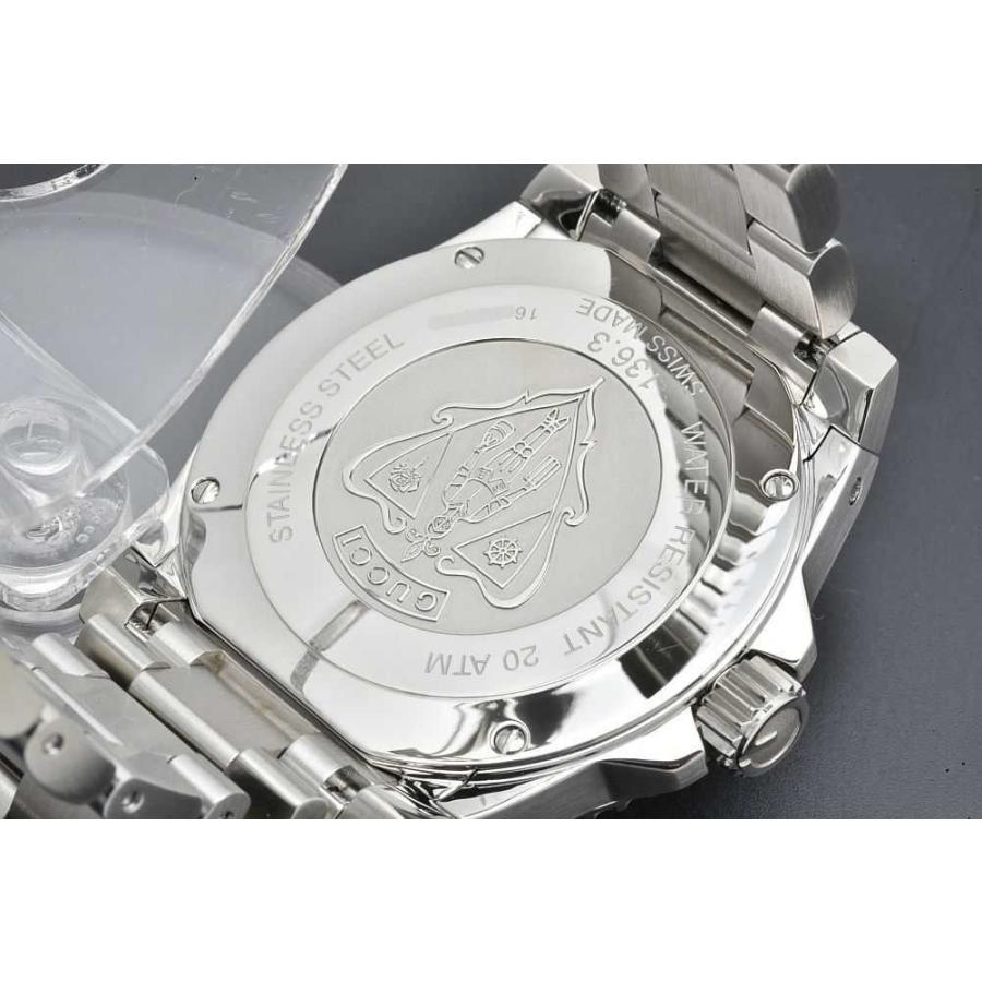 Gucci Dive グッチ YA136302 ダイブ（ダイヴ）40 メンズ SS クォーツ ダイバーウォッチ 136.3 白文字盤 : 駅南 ...