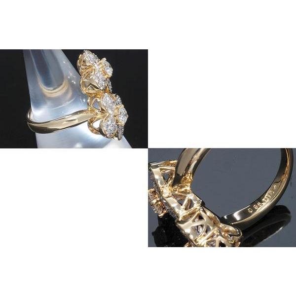 K18YG K18 イエローゴールド フラワーモチーフ ダイヤ0.62ct 0.96ct リング 指輪 :19934:駅南やまご質店 - 通販 - Yahoo!ショッピング